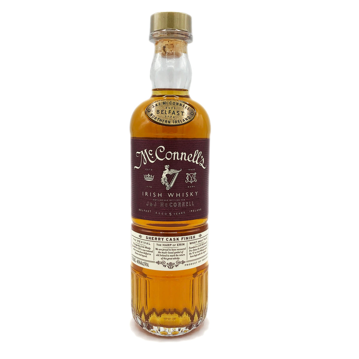 MCCONNELLS IRISH WHISKY 5 YR SHERRY CASK FINISH 750ML – Village Wine ...